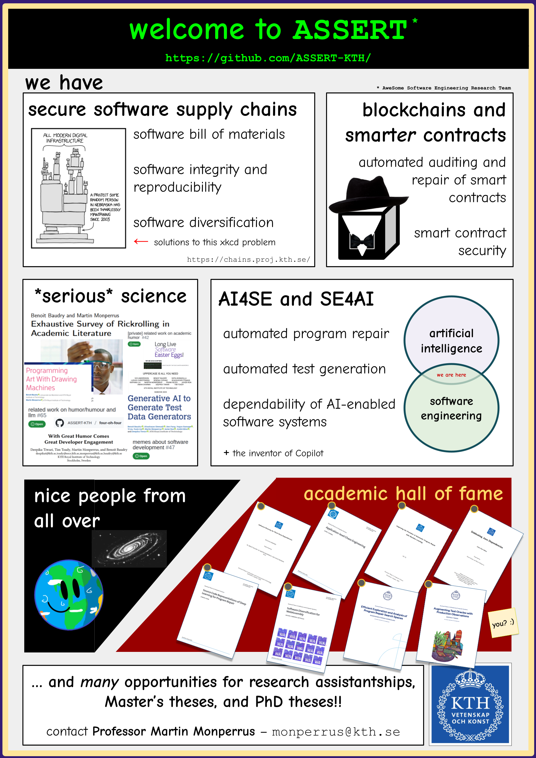 ASSERT - AweSome SoftwarE Research Team: ASSERT research team at KTH